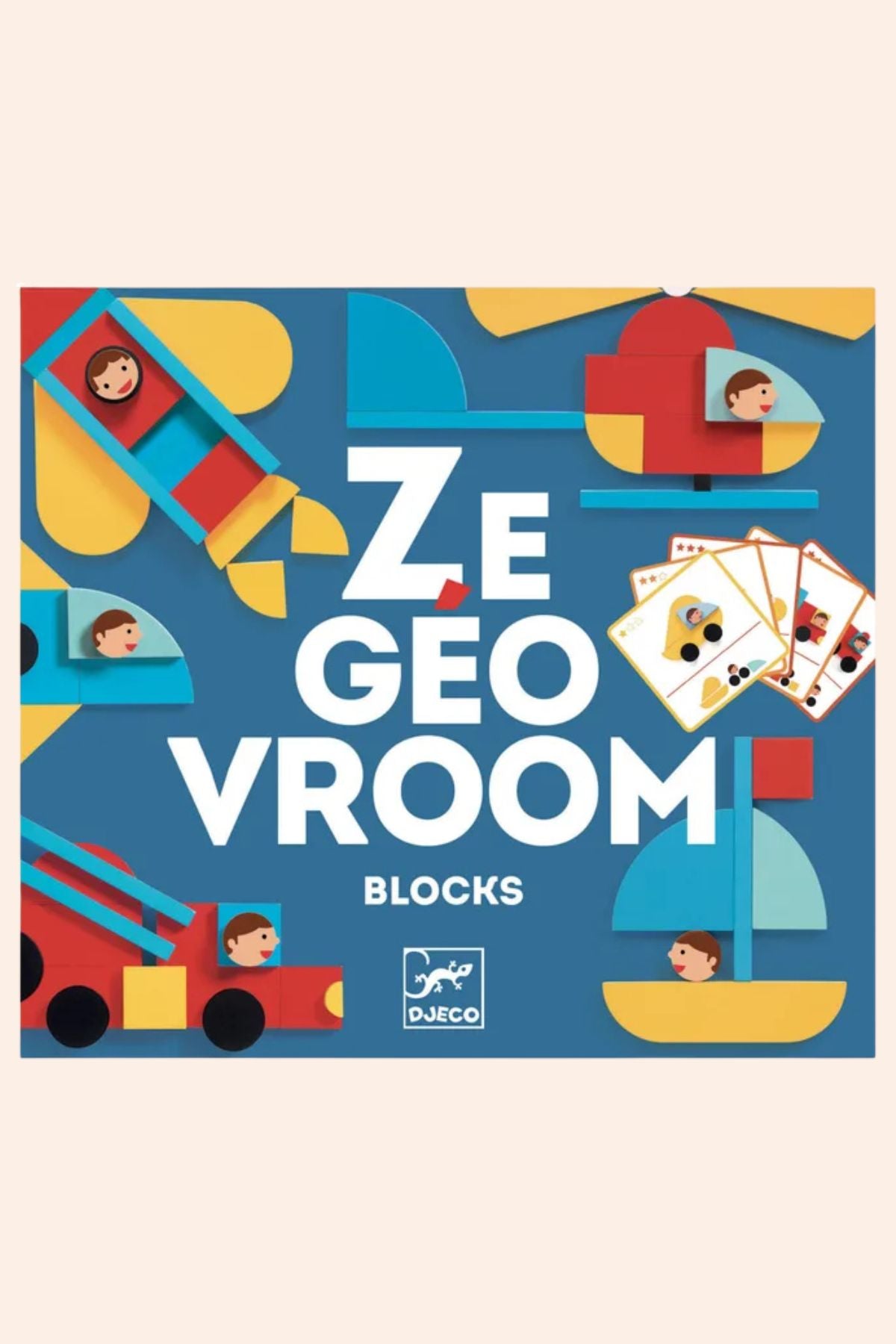 Djeco Ze Geo Vroom - Wood Blocks - Construction Game - Strawberries ...