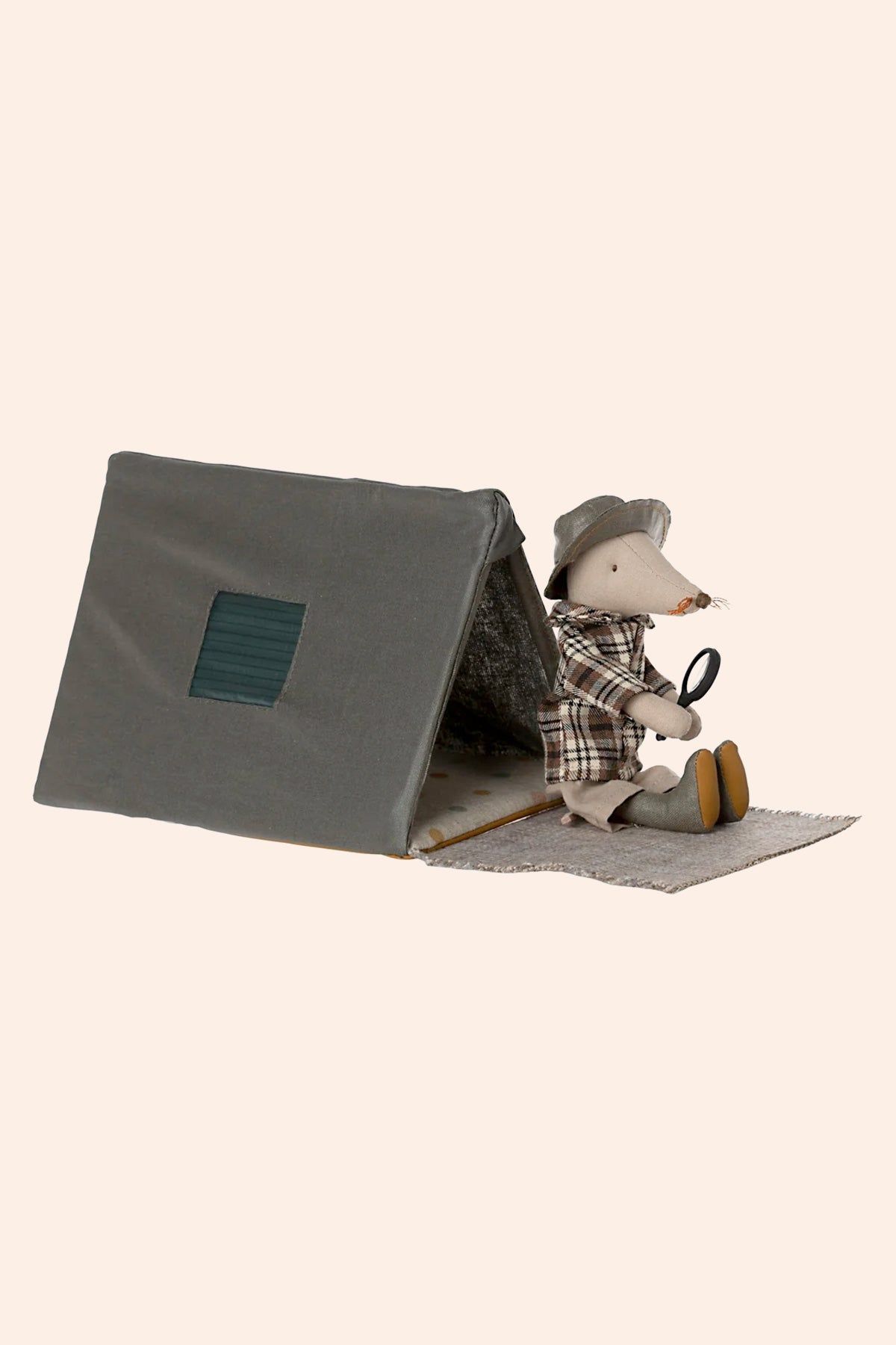 Maileg - Mouse - Happy Camper Single Tent With Blanket - Strawberries ...