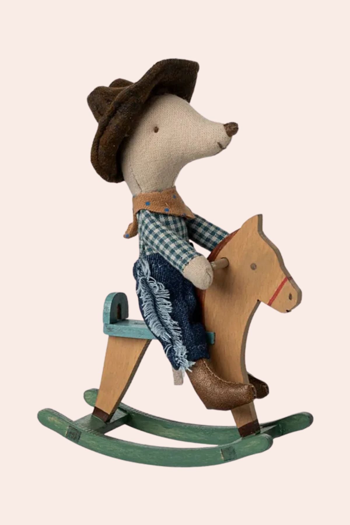 Maileg - Mouse - Rocking Horse - Dark Brown - Strawberries & Cream ...