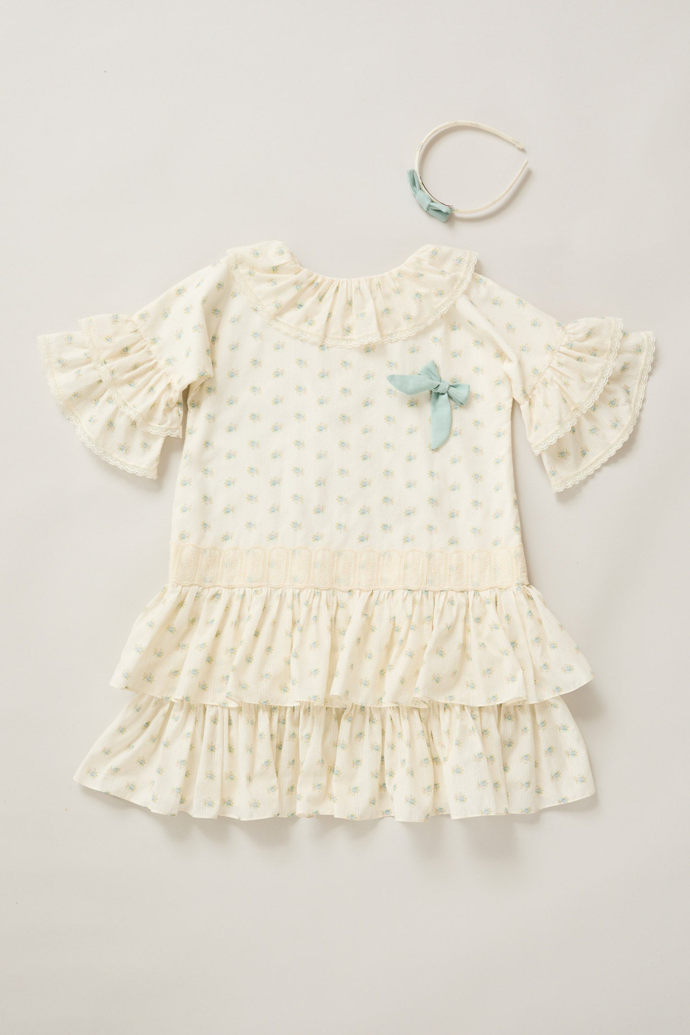 Pastry Dress Blue Spring Flowers - Strawberries & Cream- Luxury- Girl ...